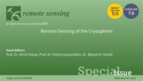 Remote Sensing Mdpi On Linkedin 👏congratulations That The Special Issue Remote Sensing Of The…