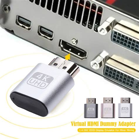 가상 디스플레이 어댑터 Hdmi Ddc Edid 더미 플러그 헤드리스 고스트 디스플레이 에뮬레이터 분 Aliexpress
