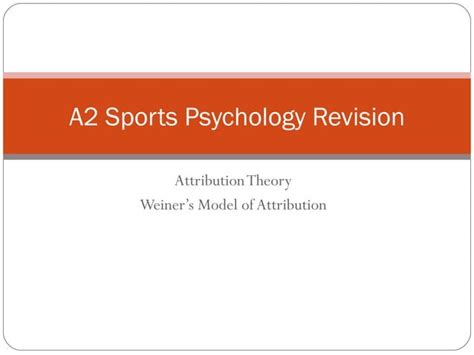 Attribution Theory Revision Ppt