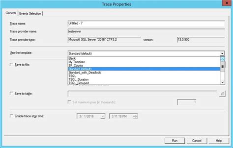 How To Save A Sql Server Trace Template