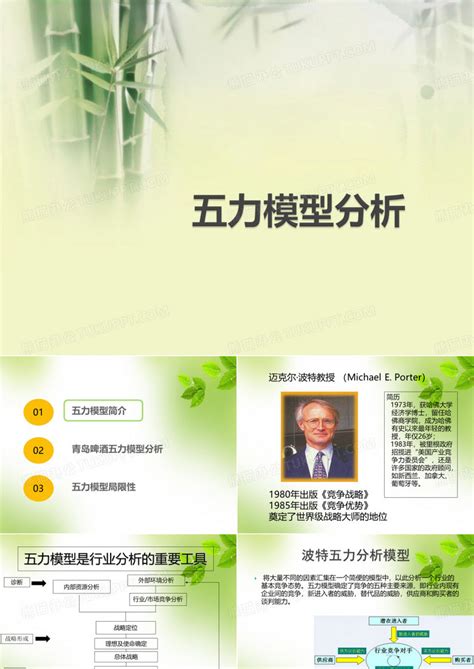 五力模型分析ppt模板下载编号ljezvaoo熊猫办公