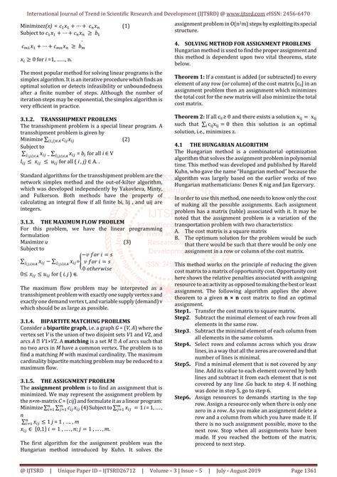 Minimization Of Assignment Problems Pdf