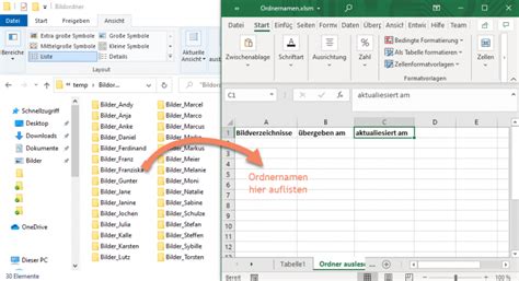 vba ordner und verzeichnisnamen auslesen und in excel auflisten hot