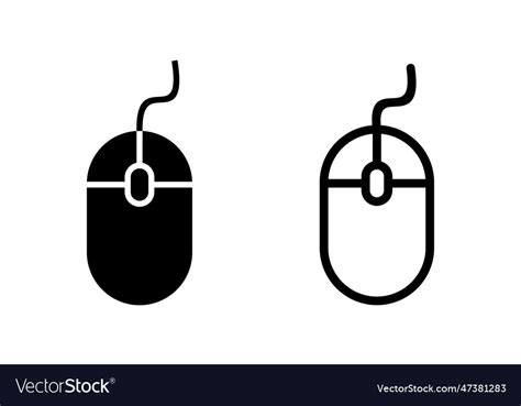 Mouse Icon Set Click Icon Pointer Icon Royalty Free Vector