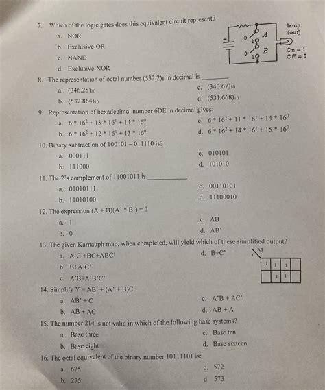 Solved 7 Which Of The Logic Gates Does This Equivalent