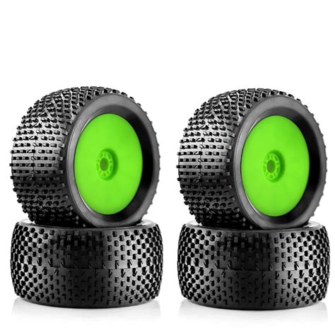 Amazon Com Chanmoo RC Off Road Racing Truck Tires And Wheels Mm Hex Rubber Buggy Tyres OD