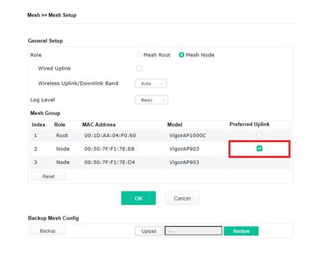 How To Set Up Wi Fi Mesh Networks Using Preferred Uplinks And Auto Reselect Draytek