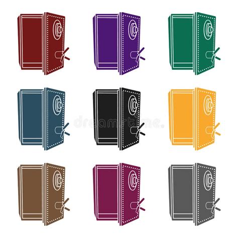 Safe Icon In Black Style Isolated On White Background Crime Symbol Stock Vector Illustration