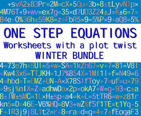ONE STEP EQUATIONS WINTER BUNDLE Made By Teachers