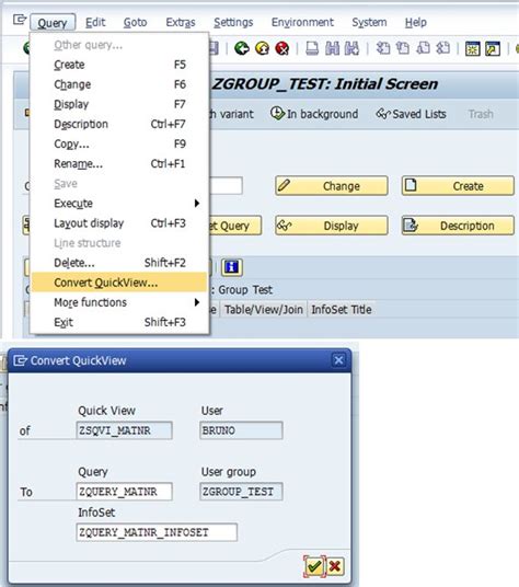 Transform Quickview Sqvi In Query Sq01 And Tra Sap Community