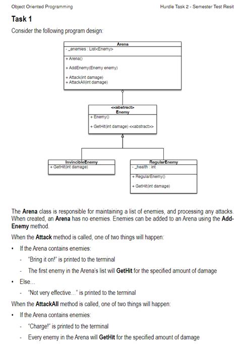 Solved Task Consider The Following Program Design The Chegg