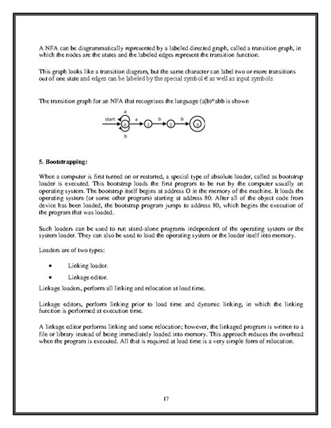 Compiler Design Notes Pdf A Nfa Can Be Diagrammatically Represented By