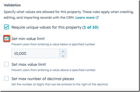 Set Validation Rules For A Property
