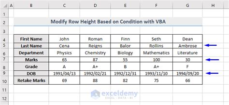 Vba To Customize Row Height In Excel Methods Exceldemy