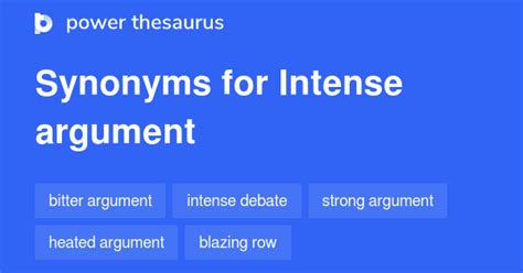 Intense Argument Synonyms 389 Similar Phrases