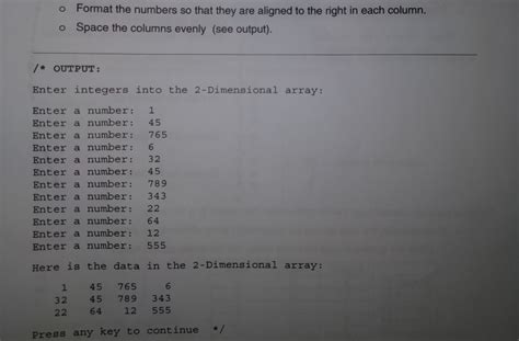 Solved Write A Program That Allows A User To Input Numbers