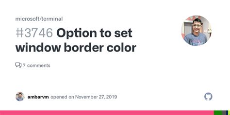 option to set window border color · issue 3746 · microsoft terminal