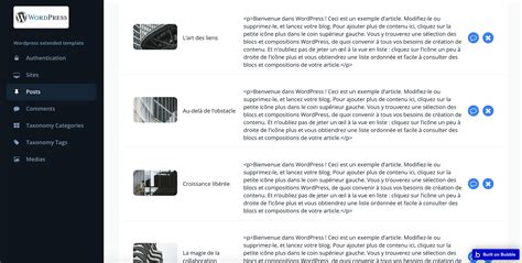 Wordpress Manage Your Blogs Template Bubble