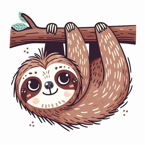 Premium Vector Sloth Cute Vector Premium Vector Sloth Cute Vector