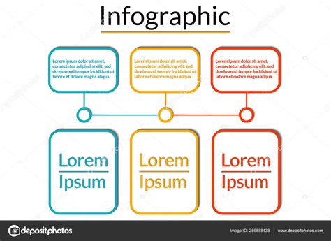 Bright Infographic Data Visualization Template With 3 Options S Stock Vector By ©bulgn 256588438
