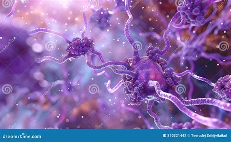 Neurons With Dendrites Affected By Amyloid Plaques In Alzheimers Disease Generative Ai Stock