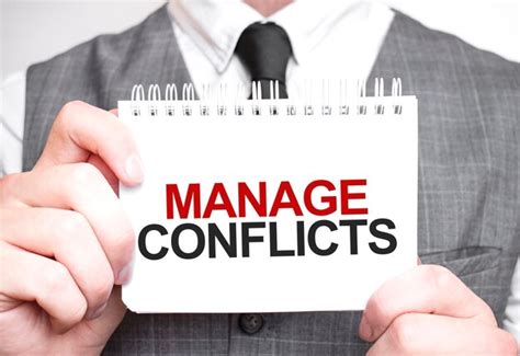 Premium Photo Businessman With Notebook With Text Manage Conflicts