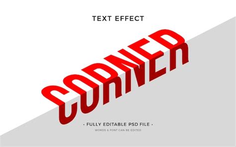 premium psd corner text effect