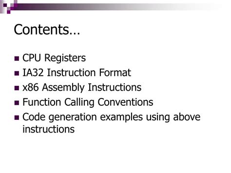 Ppt X86 Assembly Language Powerpoint Presentation Free Download Id