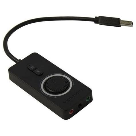 Купить Vention Внешняя звуковая карта на 3 порта Jack 3 5 с регулятором громкости для наушников