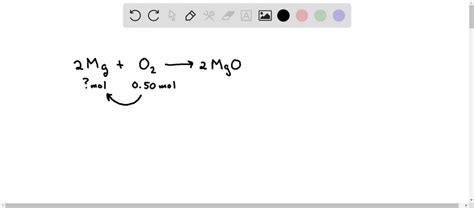 solved how many moles of mg are needed to react with 0 50 mole of oxygen
