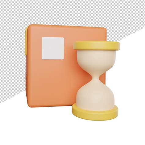 배달 시간 배송 측면보기 투명 배경에 3d 렌더링 아이콘 그림 프리미엄 Psd 파일