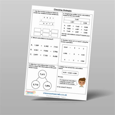 Year 4 Checking Strategies Mixed Activity Resource Classroom Secrets