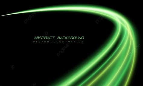 Abstract Green Light Fast Speed Curve On Black Design Modern Luxury Futuristic Technology