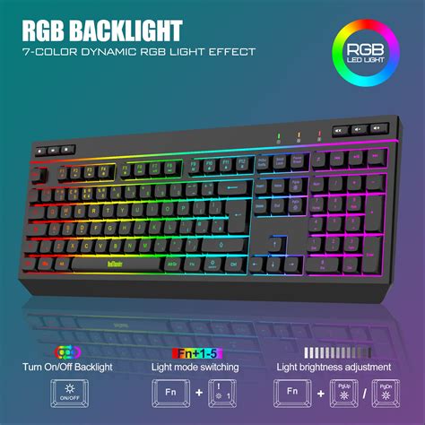 RedThunder K20 Wireless Keyboard And Mouse Combo Full Size 60 OFF