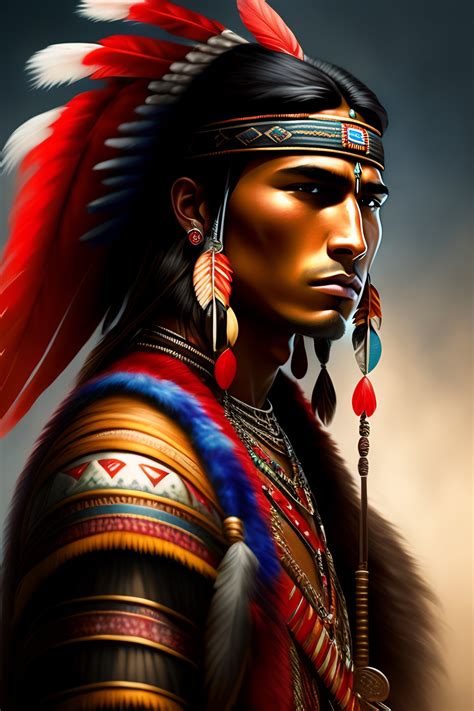 Native American Warrior Painting