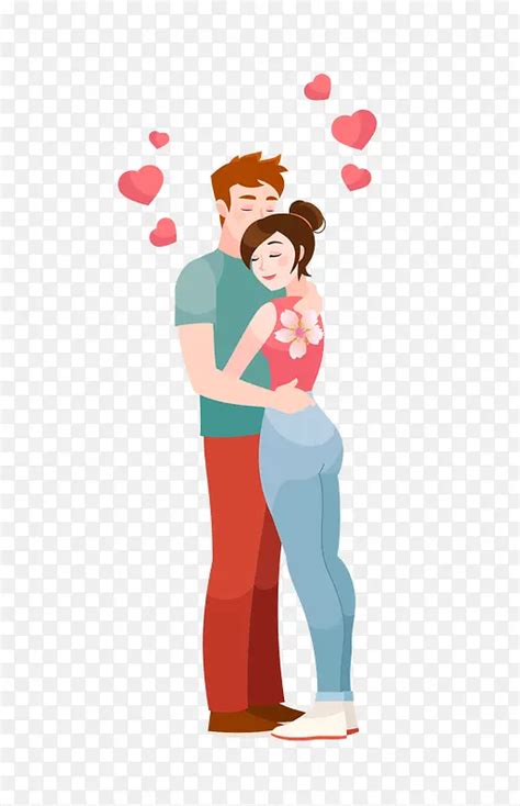 卡通手绘爱心情侣插画png图片素材下载 图片编号qnvegdlx 免抠素材网