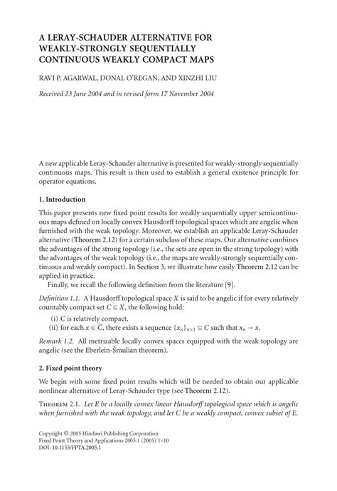 pdf a leray schauder alternative for weakly strongly sequentially