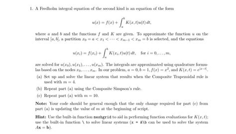 Solved Must Be Done In Matlab And Can Use The Syms Function
