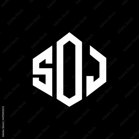 Soj Letter Logo Design With Polygon Shape Soj Polygon And Cube Shape