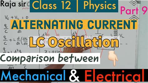 LC Oscillation Comparison Between Mechanical And Electrical Alternating Current Raja Sir