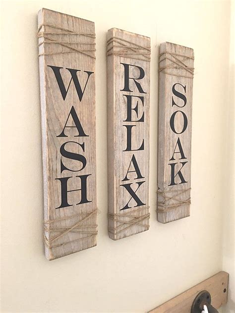 Wash Sign Farmhouse Bath Bathroom Decor