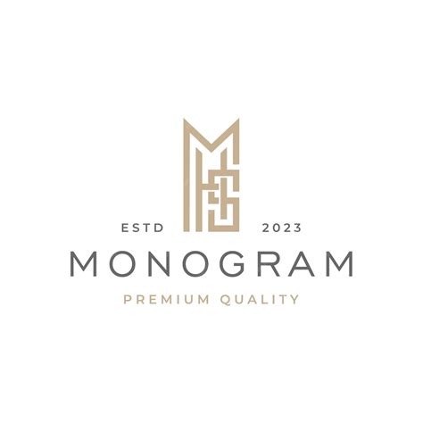 Premium Vector Mhs Initial Letter Monogram Logo Template Initials Three Letter Concept Design