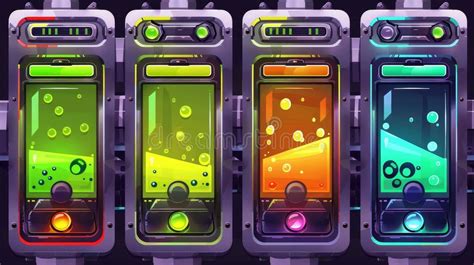 Game Loading Progress Bars Modern Set Cartoon Interface Gui Design Elements Status And