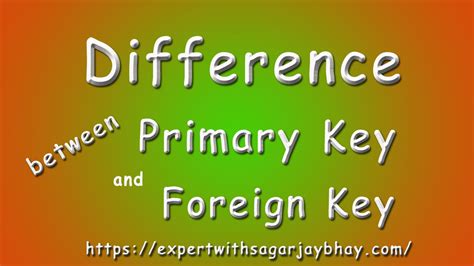 What Is The Difference Between Primary Key And Foreign Key Sql Foreign