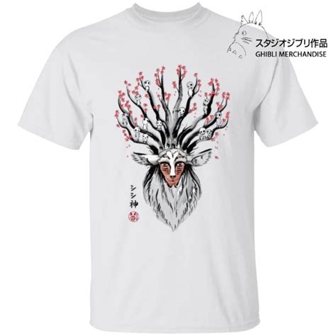 Princess Mononoke Shishigami And Sakura T Shirt Studio Ghibli Store