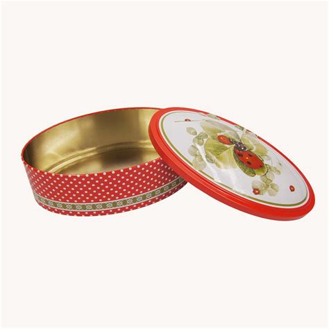 Small Round Candy In Tin Containers For Biscuits Packaging