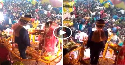 દુલ્હન ઉતારી રહી હતી વરરાજાની આરતી અને થઇ છુટા હાથની મારામારી Video