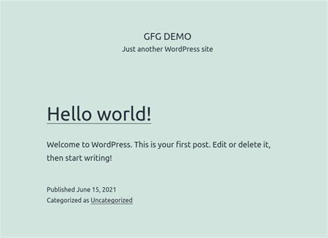 How To Install Wordpress On The Linux Apache Mysql And Php Stack Geeksforgeeks