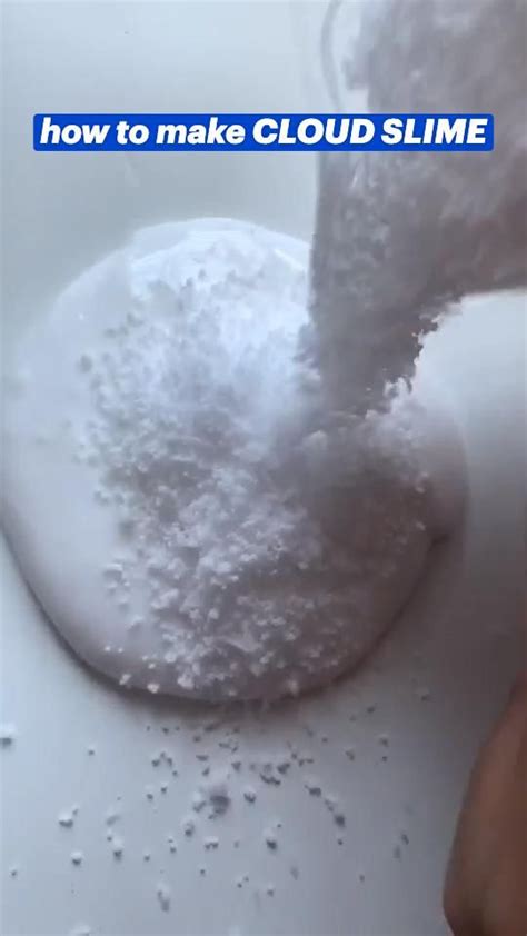 How To Make Cloud Slime How To Make Clouds Easy Slime Recipe Slime