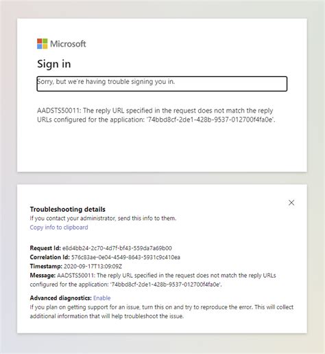 After Some Time Redirected To The Reply Url Specified In The Request Does Not Match · Issue